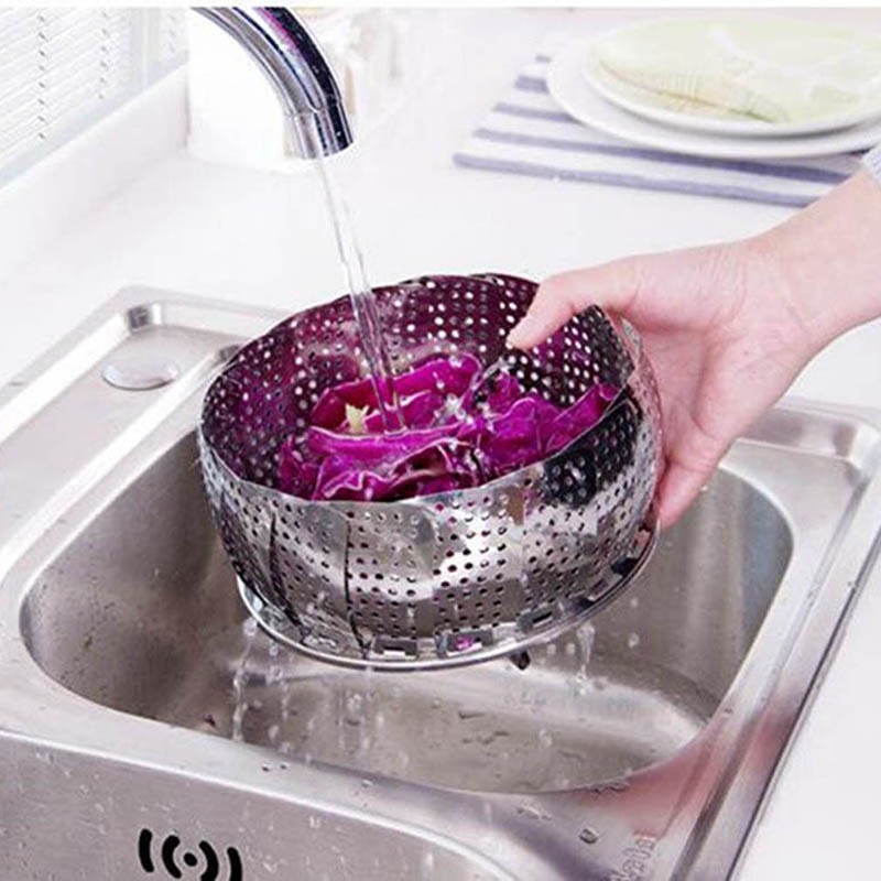 Folding Dish Steam Stainless Steel Food Steamer Ba... – Vicedeal