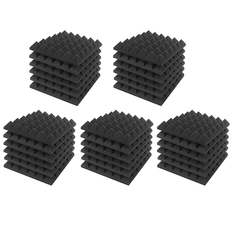 30 Piece Charcoal Acoustic Panel Studio Foam Wedge... – Grandado