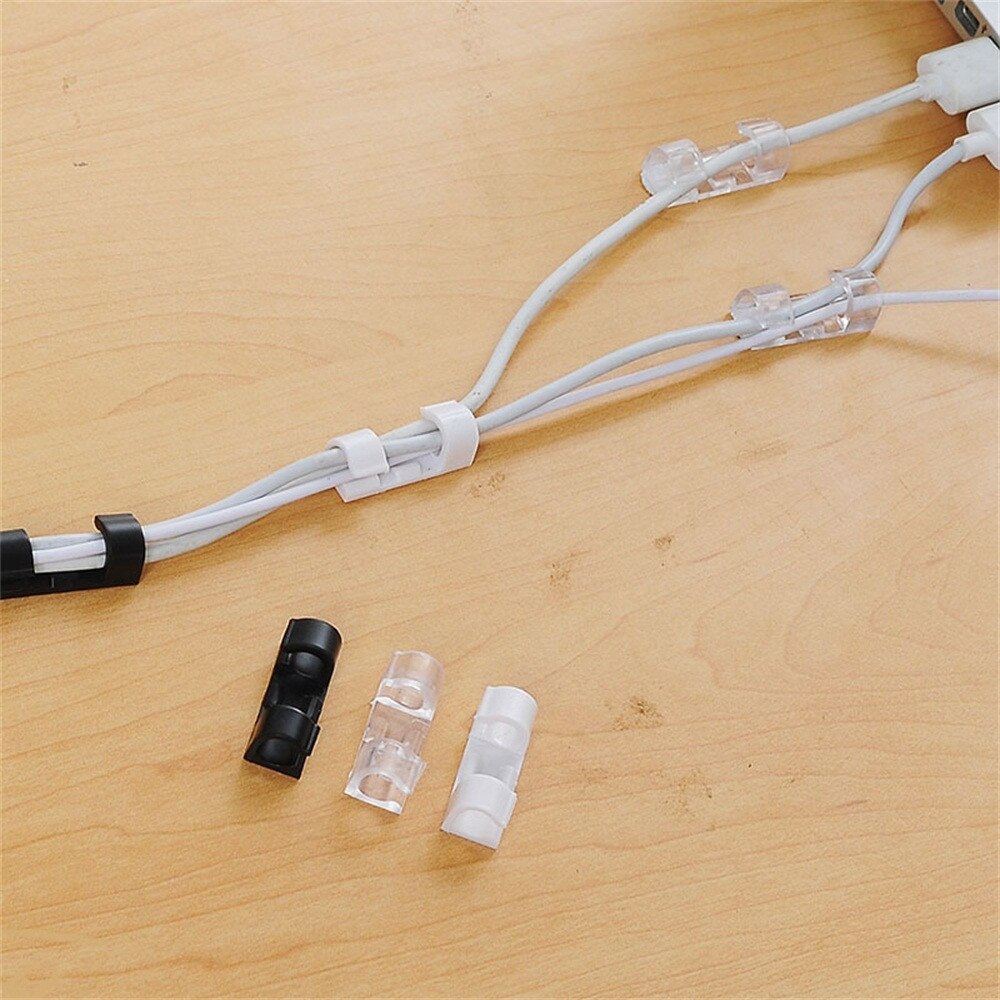 25# 20PCS Self-Adhesive Cable Clips Organizer Wire... – Grandado