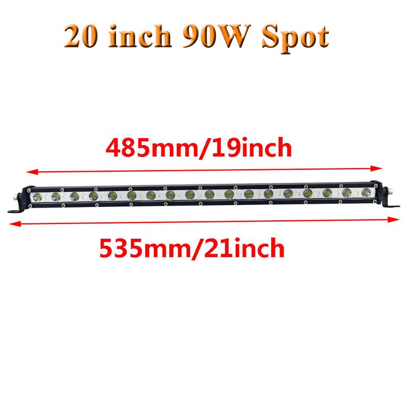 Willpower-Barra de luz LED delgada de 7 ", 13", 20... – Grandado