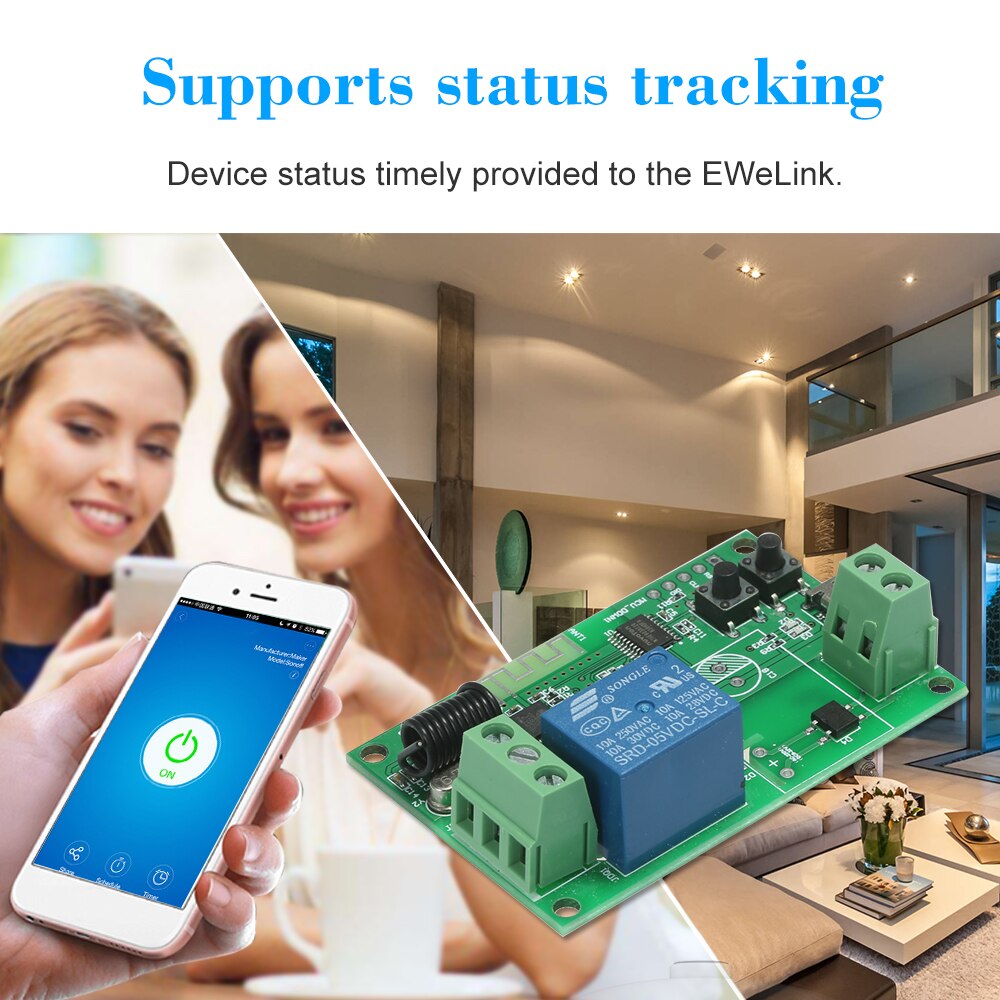 EWeLink 5 V/12 V/220 V Wifi Anahtarı Kablosuz Röle... – Grandado