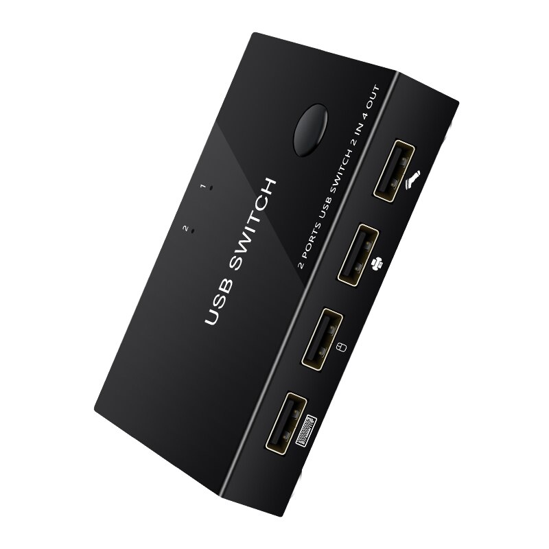 USB KVM Switch Box USB 2.0 2 Port PCs Sharing 4 De... – Grandado