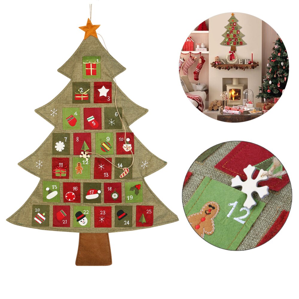 NICEXMAS Hanging Christmas Advent Calendar Countdo... – Grandado