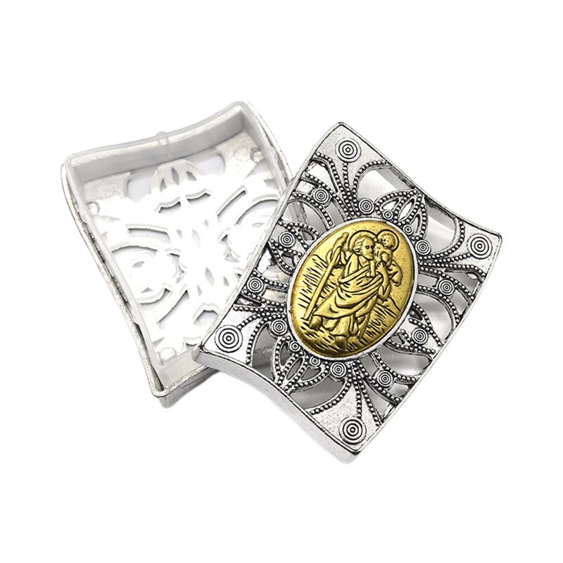 Vintage Rosary Bead Box Necklace Metal Christian C... – Vicedeal