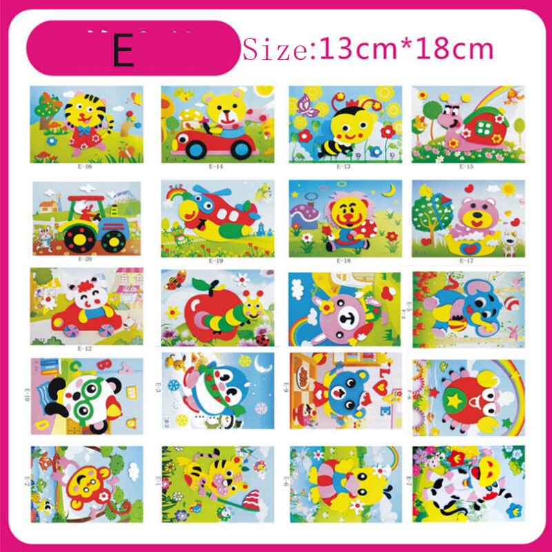 20 st 3d barn eva sticky mosaics pussel diy foam e... – Grandado