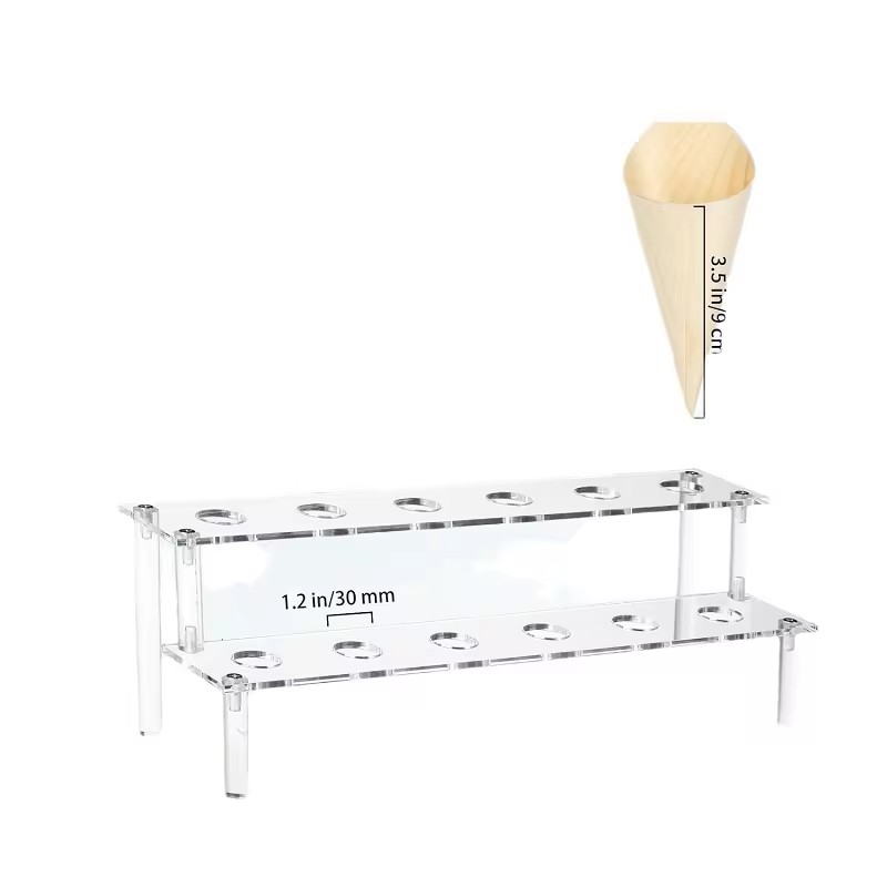 Acrylic Ice Cream Cone Dessert Holder Tray 12-Hole... – Grandado