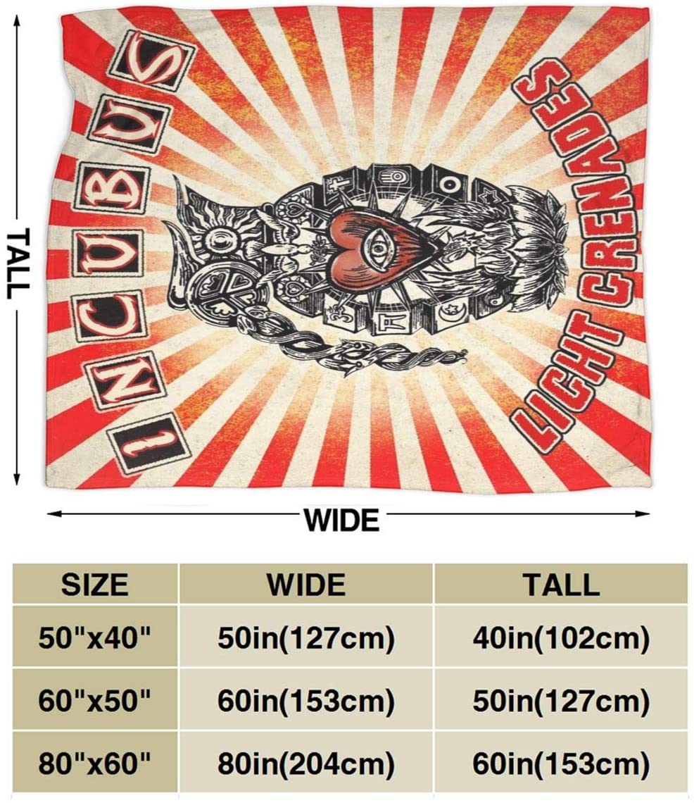 Incubus Light Grenades Fleece Blankets Sofa Warm C... – Grandado