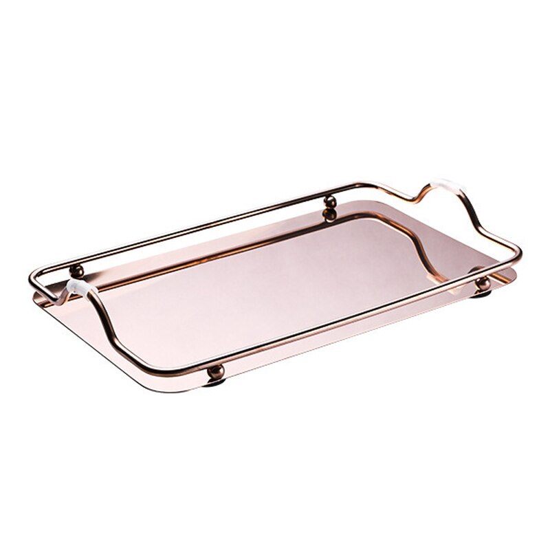 Large Rectangle Tray with Handle, Gold/Silver Serv... – Vicedeal