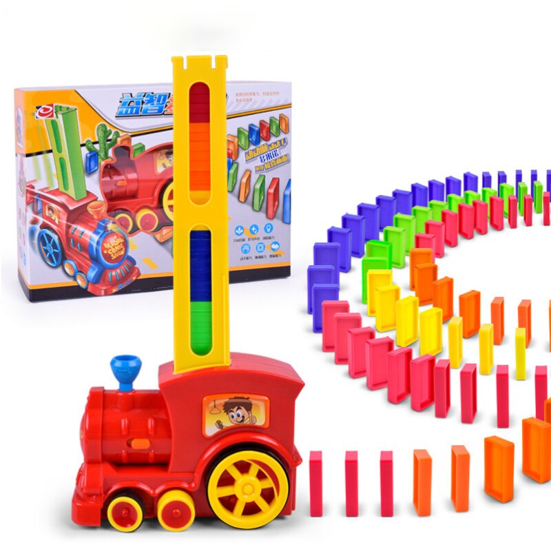 DIY Spielzeug Set kinder Domino Zug Set Sound Und ... – Vicedeal