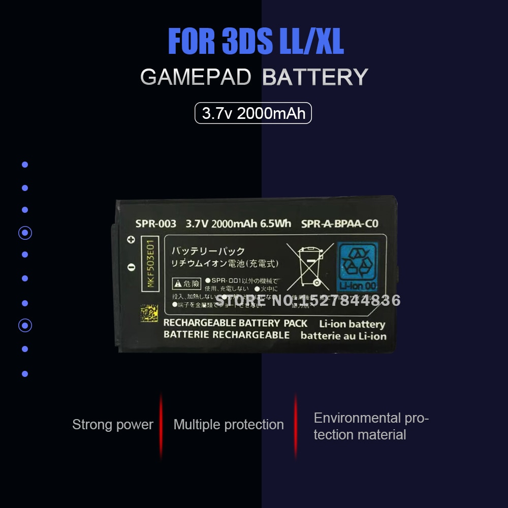 2000mAh Battery For Nintendo 3DS LL/XL 3.7V Rechar... – Grandado