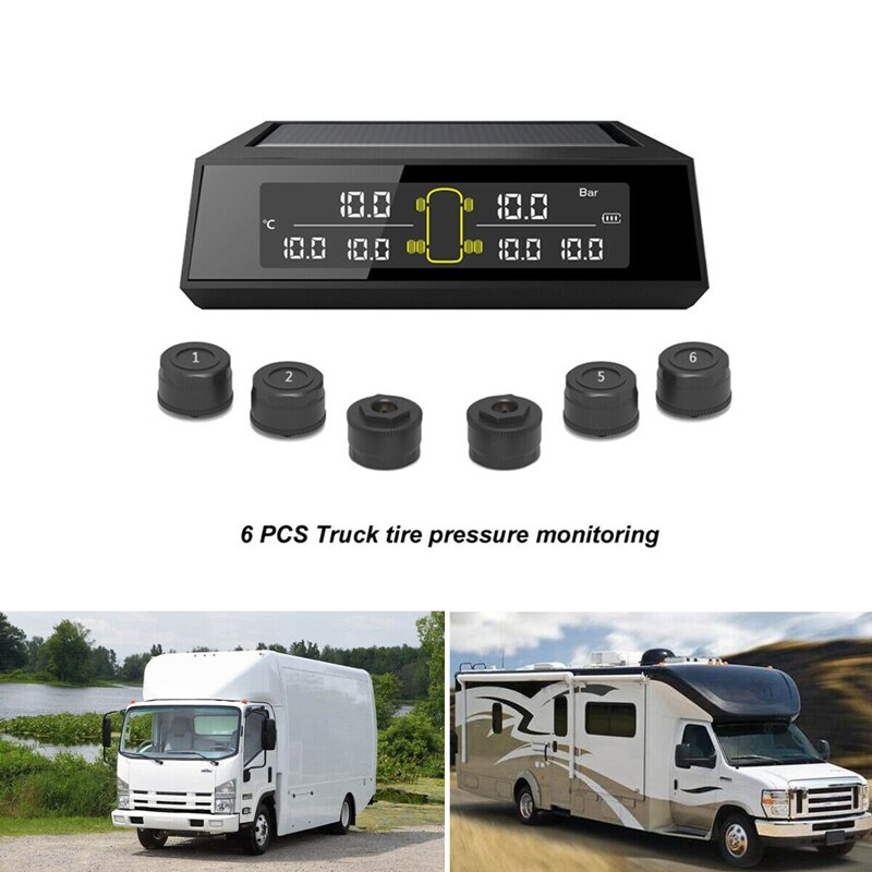 Wireless Tire Pressure Monitoring System Solar TPM... – Vicedeal