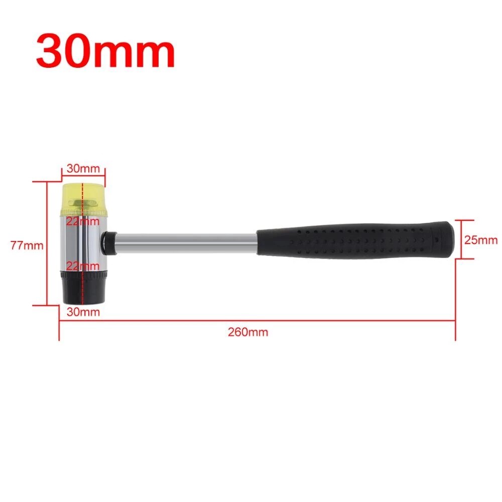 25mm 30mm 40mm Rubber Hammer Double Faced Work Gla... – Grandado