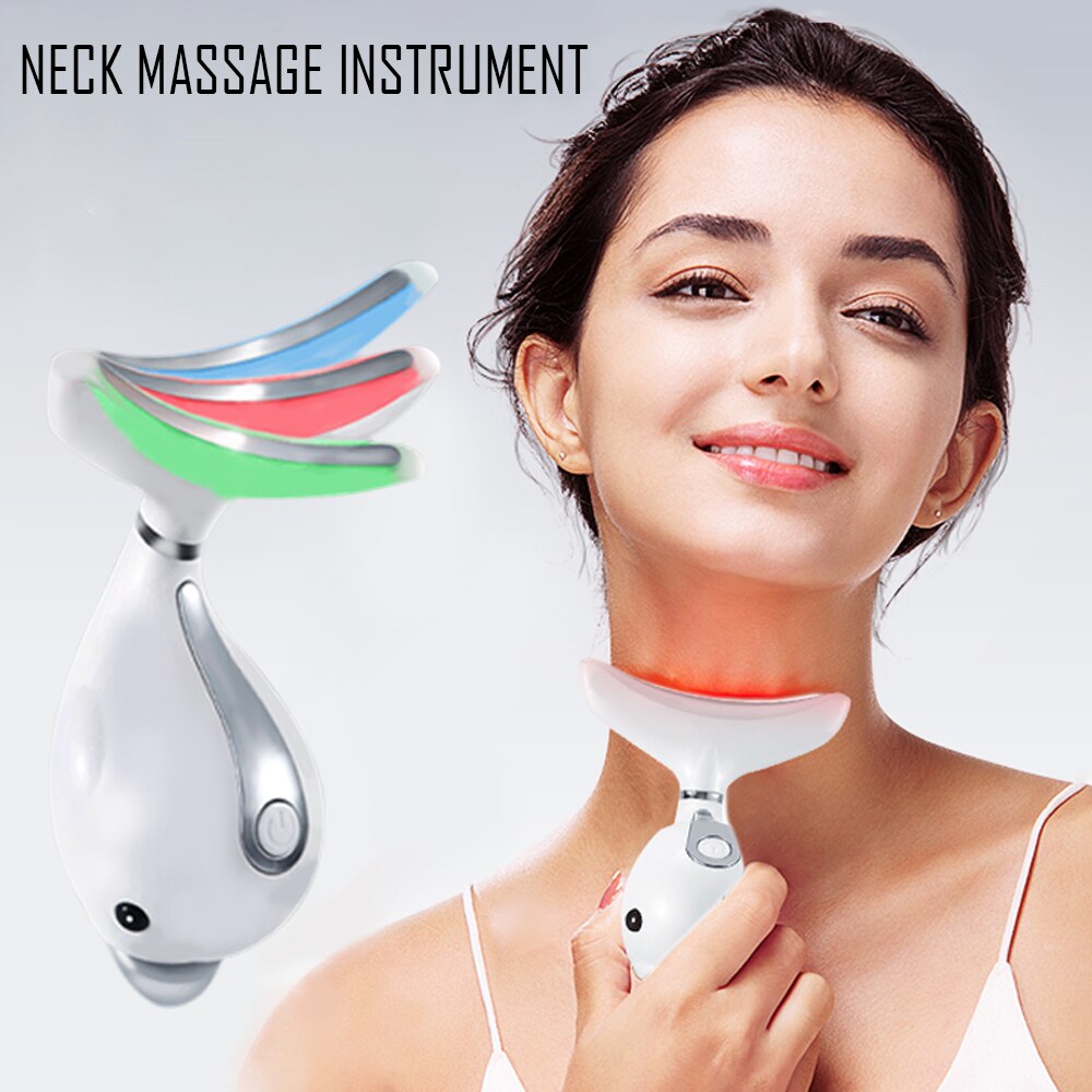 3 Colors LED Photon Therapy Neck and Face Lifting ... – Grandado