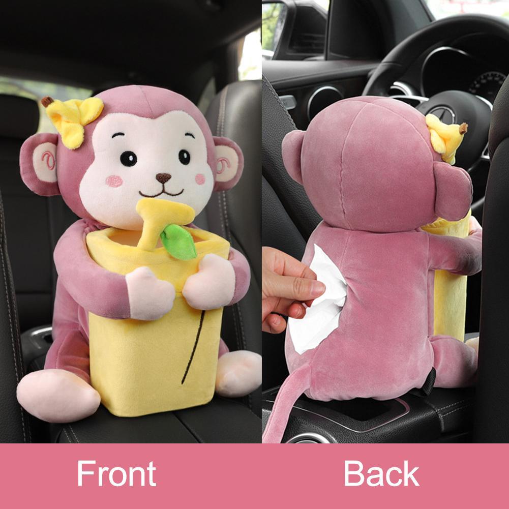 Car Mounted Tissue Box 2-in-1 Cartoon Plush Doll A... – Grandado