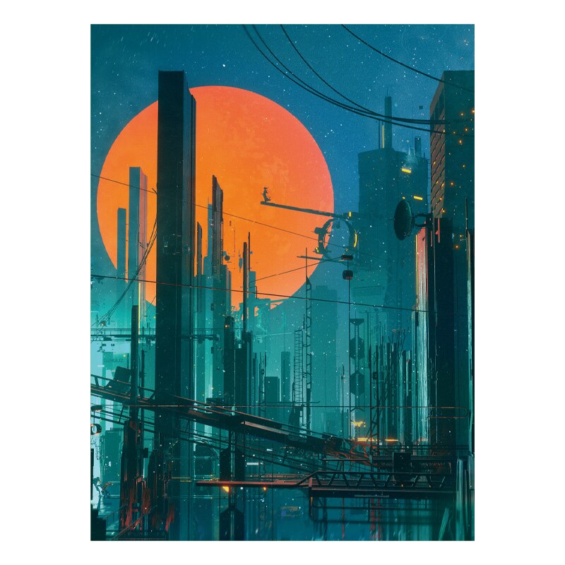 1000pcs Sunset City Puzzle Punk Future Theme Puzzl... – Vicedeal