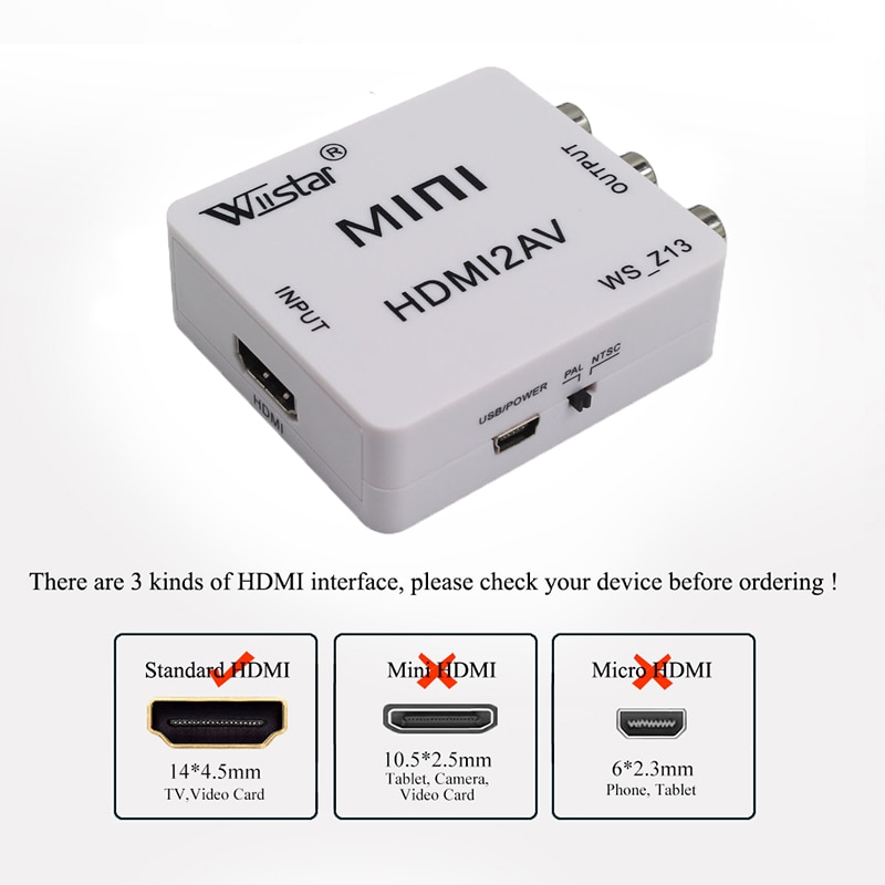 Wiistar HDMI to AV Converter Adapter HDMI to Compo... – Grandado