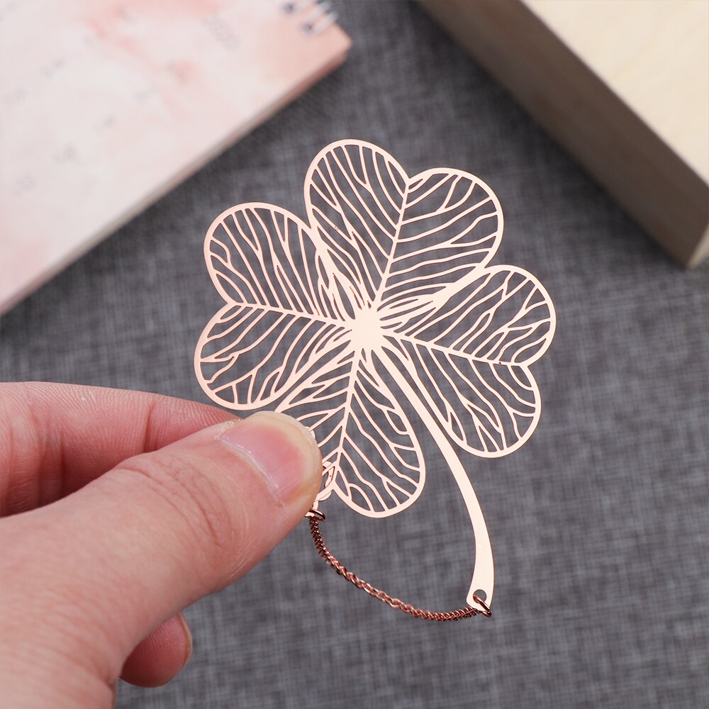 Metal Leaf Bookmark Chinese Style Tassel Vein Rose... – Grandado