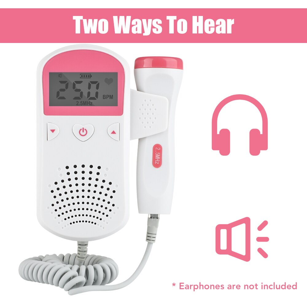 Fetal Doppler Ultrasound Baby Monitor Household Fe... – Vicedeal