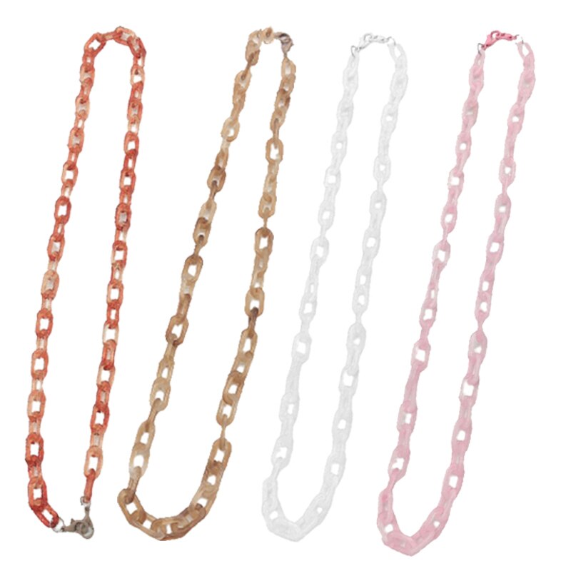 1Pc Candy Color Acrylic Neck Chain Rope Chain Retr... – Grandado