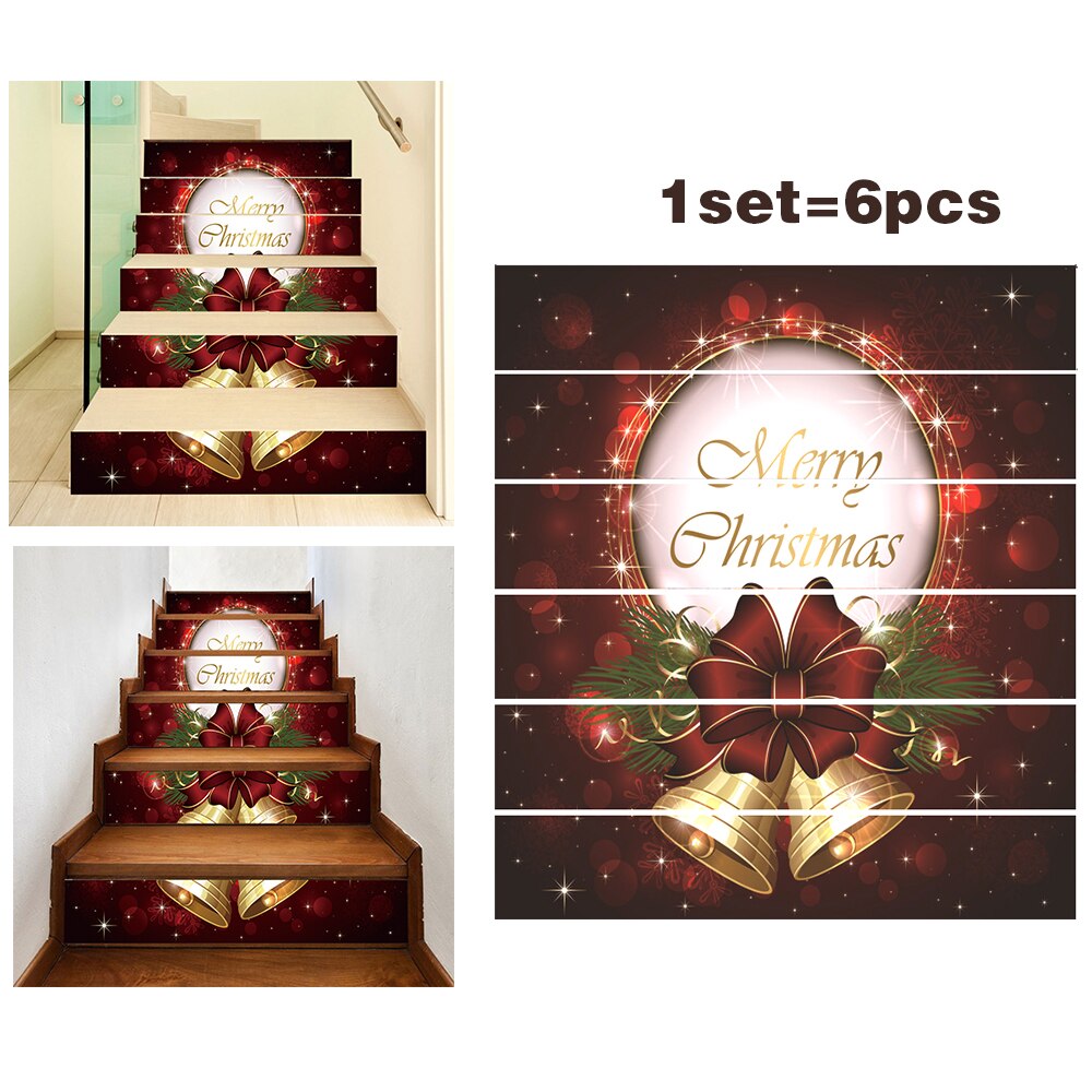 Christmas Decoration Stairs Sticker 3D Stair Riser... – Grandado
