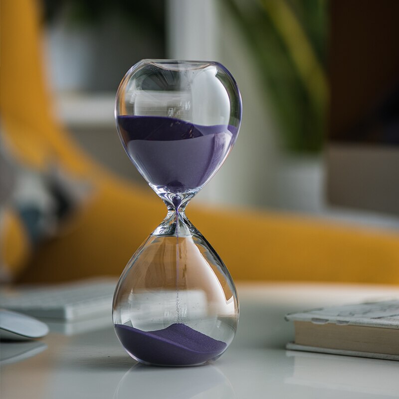 Glass Sand Clock Office Colored Sand Hourglass Des... – Vicedeal