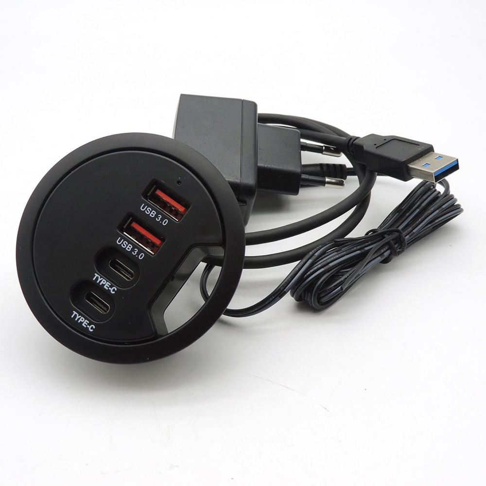 Usb Hub Mount In Bureau Hubs Usb 3.0 Hub Met Voedi... – Grandado