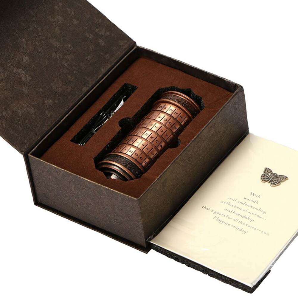 DaVinci Code Lock Toys Metal Cryptex Locks Retro W... – Vicedeal