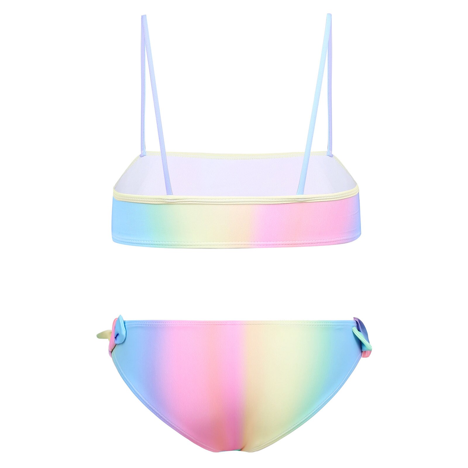 Kids Girl Two Piece Gradient Color Swimwear Spaghe... – Grandado