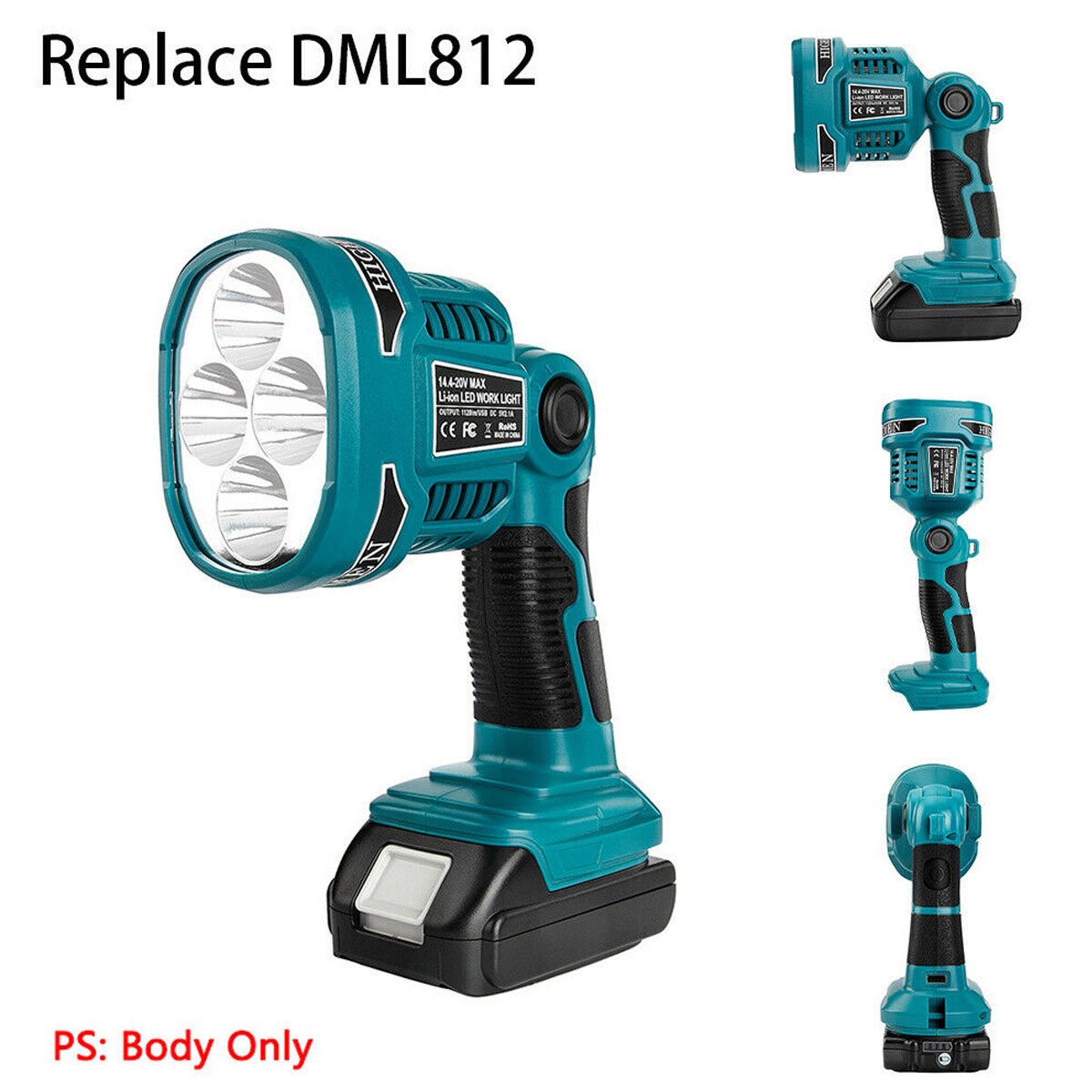 4 arbeidsmoduser 3w/12w 18v led lampe arbeidslys l... – Vicedeal