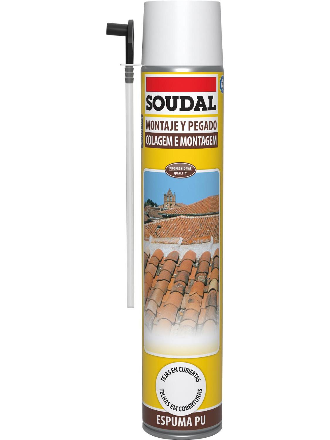 ESPUMA POLIURETANO SOUDAL TEJAS CON CANULA 750 ML – Grandado