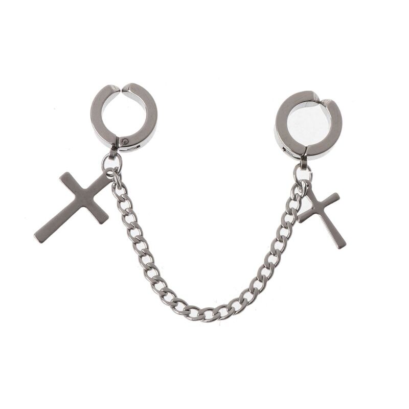 Earring 1Pc Hip Hop Double Pierced Hoop Huggie Dan... – Grandado