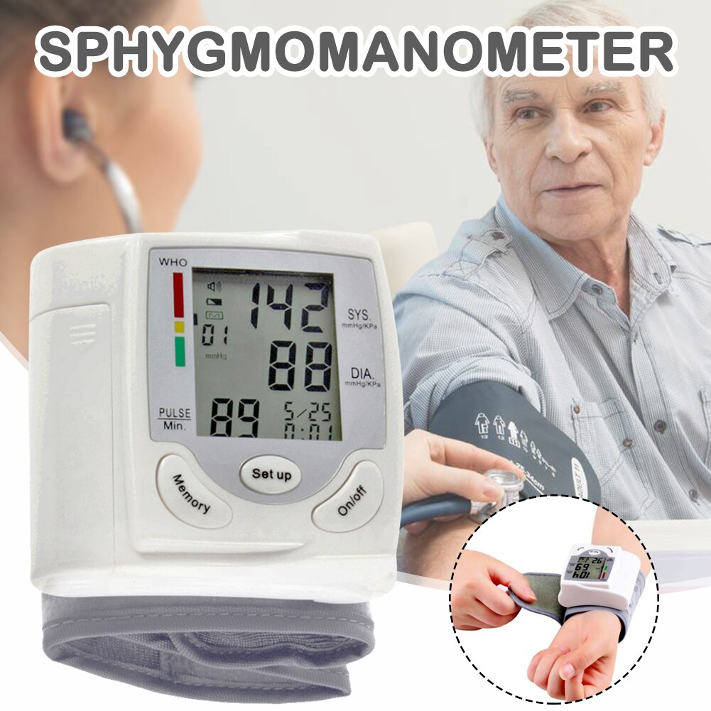 Automatic Digital Wrist Blood Pressure Data Record... – Grandado