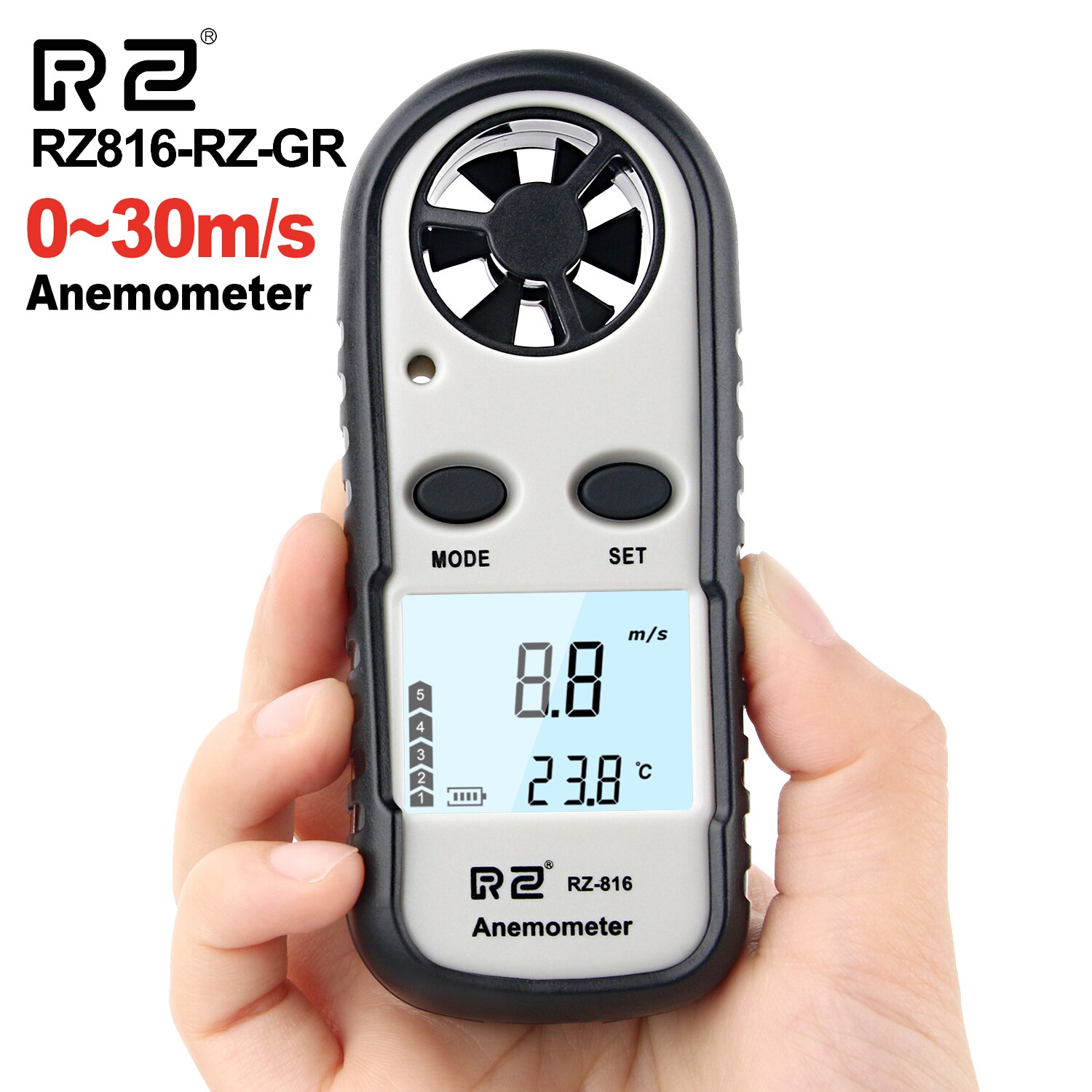 GM816 Anemometer Wind Geschwindigkeit Mini Luft Ge... – Grandado