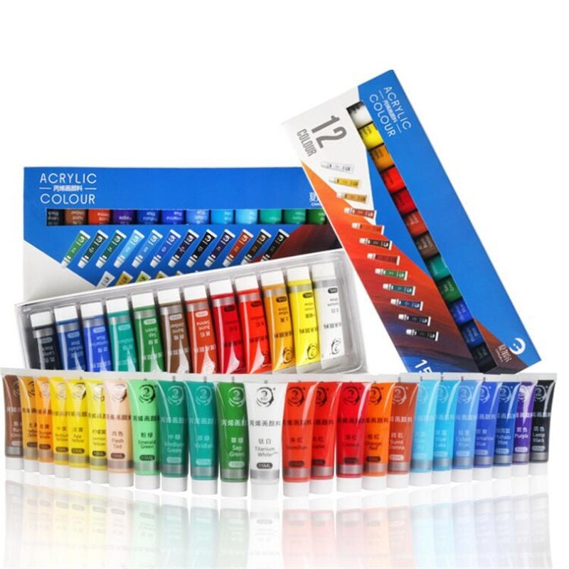 12/24 Colors 15ml Tubes Acrylic Paint Artist DIY P... – Grandado