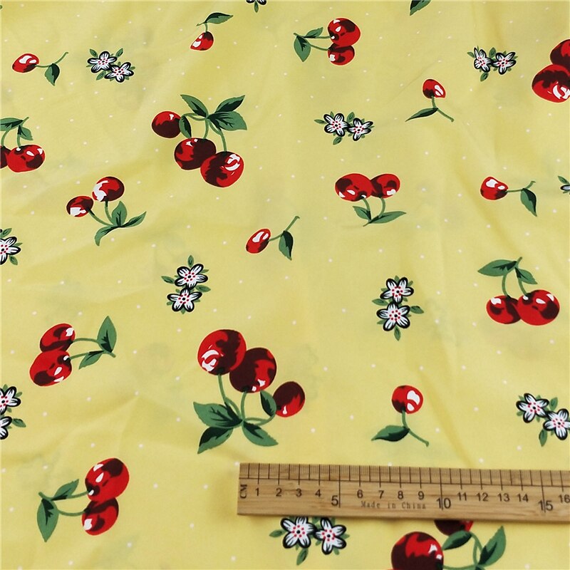 Jurk Chiffon Cherry Dot Mode Diy Naaien Materiaal ... – Vicedeal