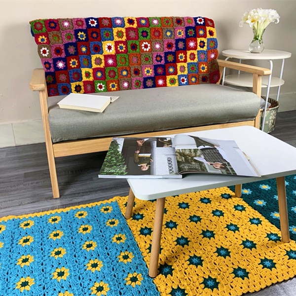 Handmade Crochet afghan blanket Tables Cover Croch... – Grandado