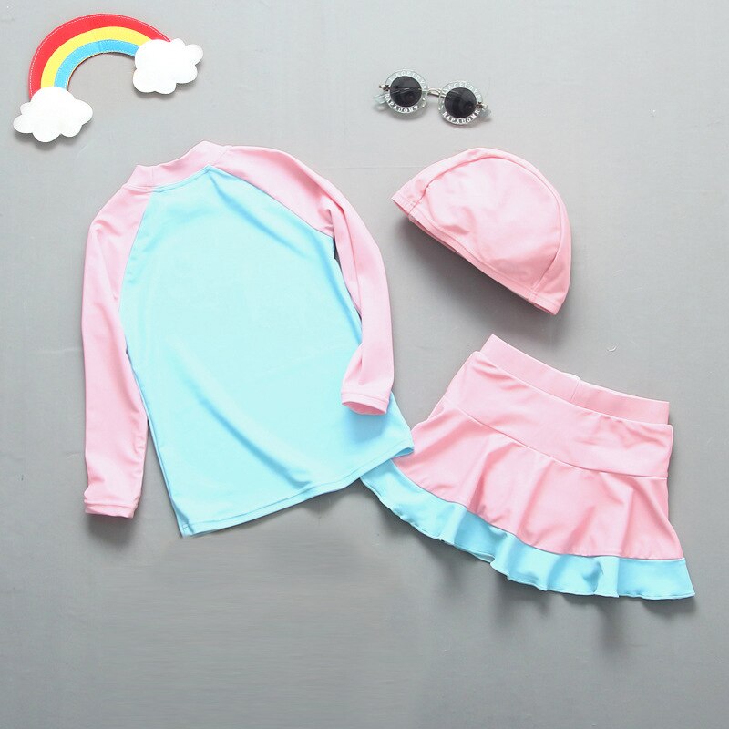 Bathing Suit Girls Long Sleeve Pink Rashguard for ... – Vicedeal