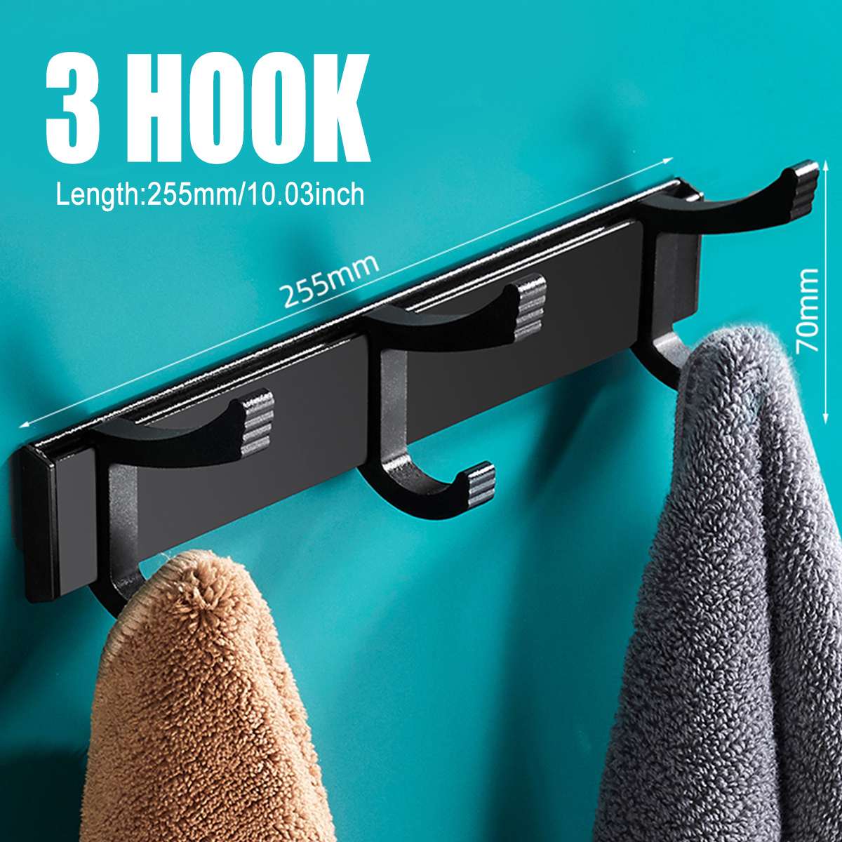 Coat Rack Wall Mounted Hooks For Hanging Hook Rail... – Vicedeal