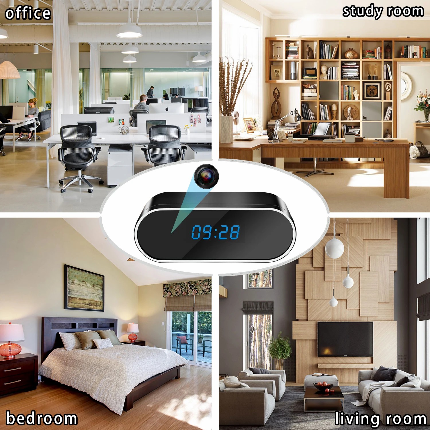 4k 1080p HD Mini Camera Clock Camera Wireless Wifi... – Grandado