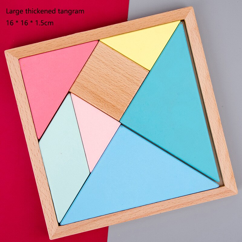 Wooden Ice Cream Color Tangram 7 Pcs Jigsaw Puzzle... – Grandado