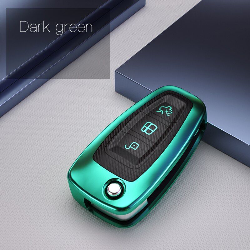 TPU Carbon Fiber Car Key Case Cover Fob For Ford F... – Vicedeal