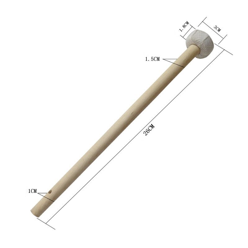 2 Pair Wooden Gong Mallets Beaters Percussion Part... – Grandado