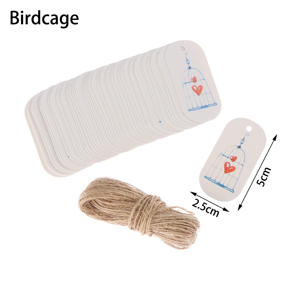 50 Pcs Kraft Paper Hang Tags Valentine's Day Flowe... – Vicedeal