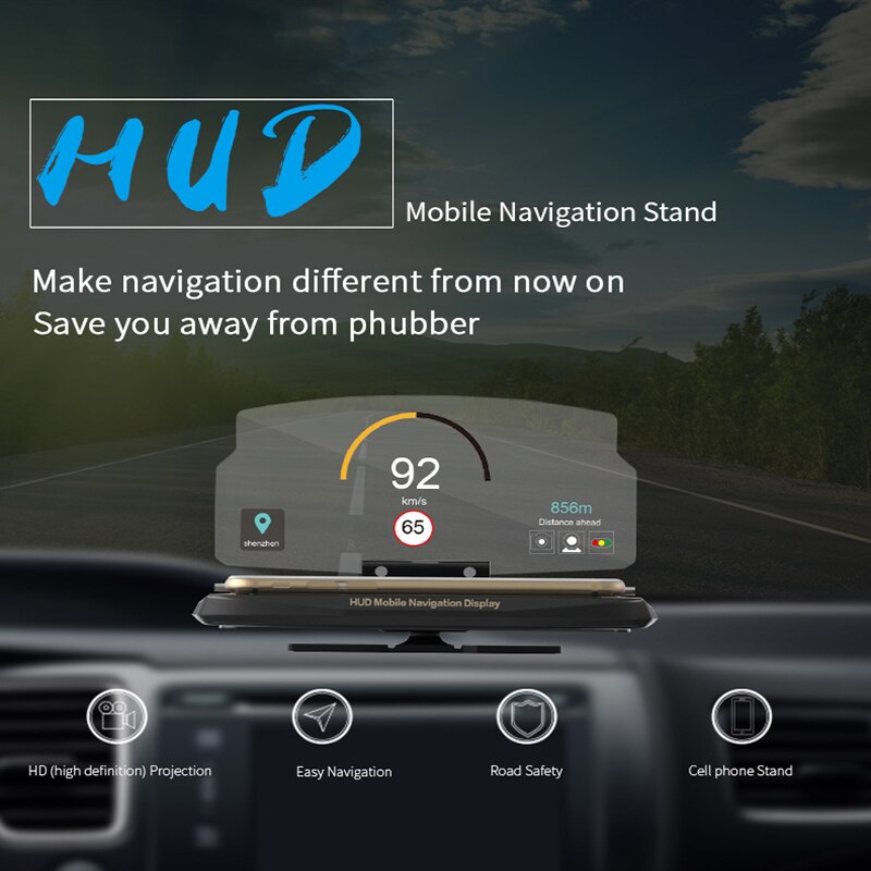 Mobile navigation bracket HUD bracket car universa... – Grandado
