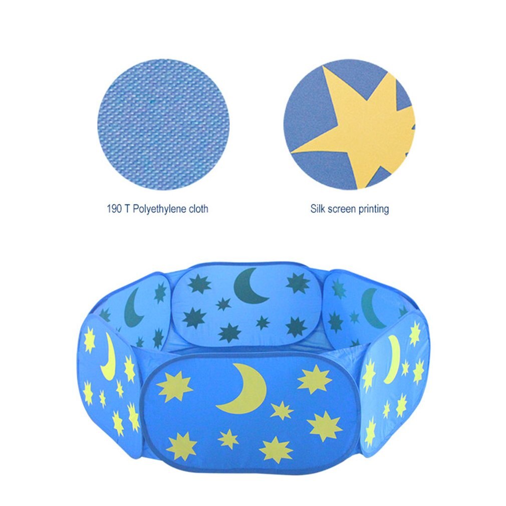 Foldable Baby Playpen Hexagon Star Moon Balls Pool... – Grandado