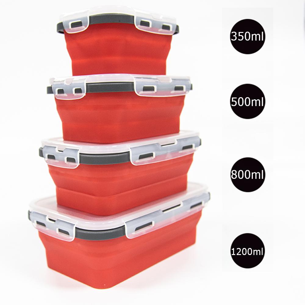 Portable Rectangular Silicone Collapsible Lunch Bo... – Vicedeal