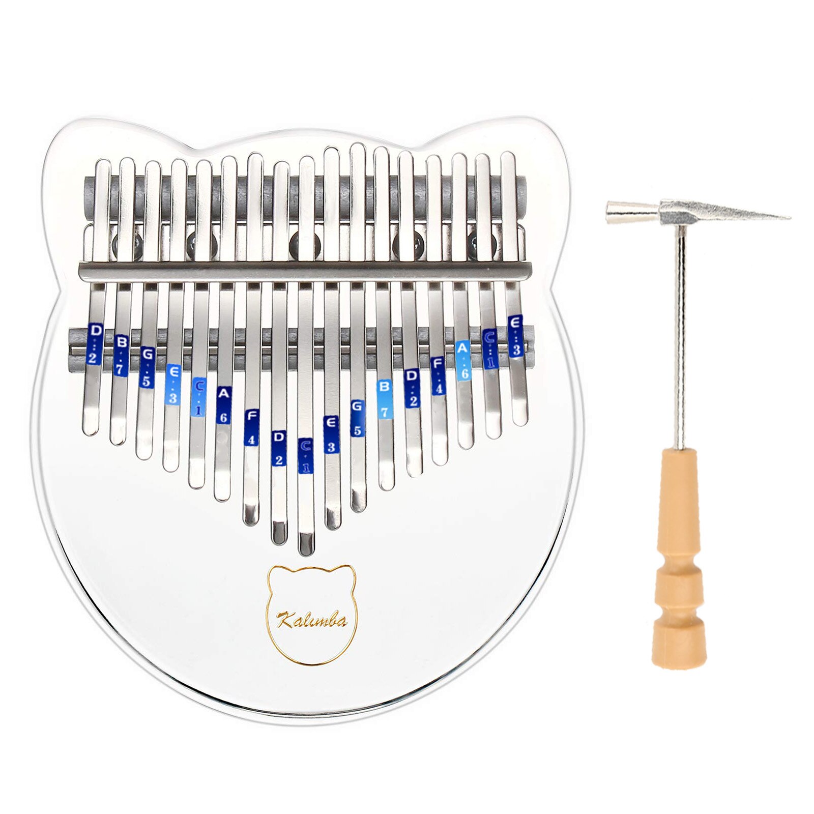 17 Keys Kalimba Transparent Crystal Thumb Finger P... – Grandado