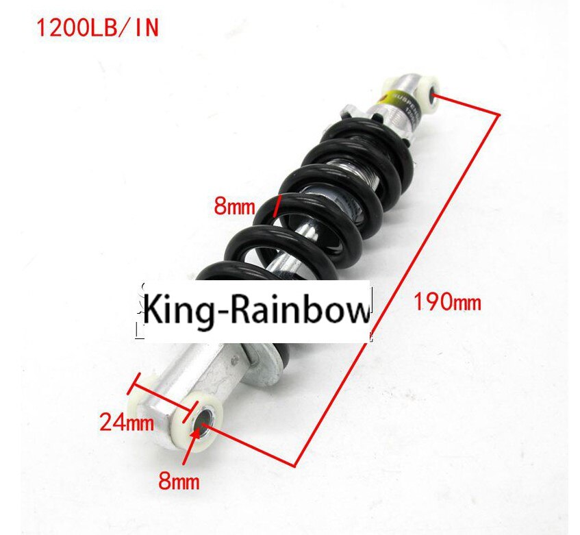 1pcs 1200LB/IN 750LB 650LB Motorcycle Air Shock Ab... – Grandado