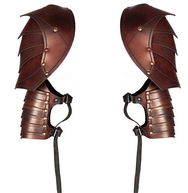 Vintage Middeleeuwse Renaissance Lederen Segmental... – Grandado