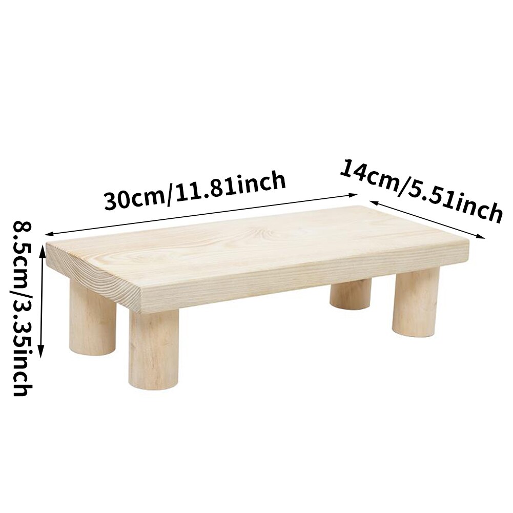 Retro rectangular wooden small stool Stepladder in... – Grandado